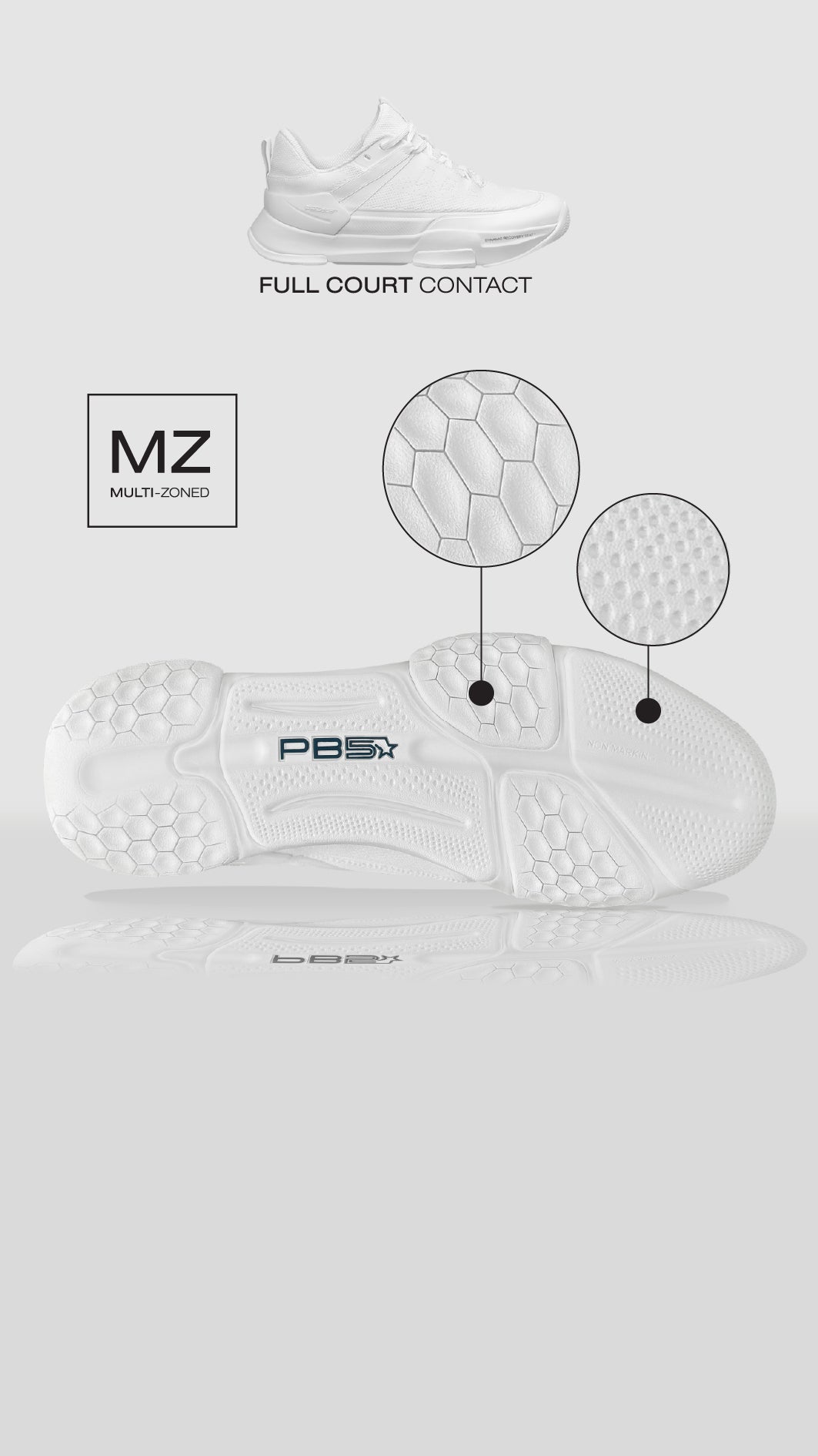Men's Pickleball Court Shoes, PB5 Court2 | White – PB5star